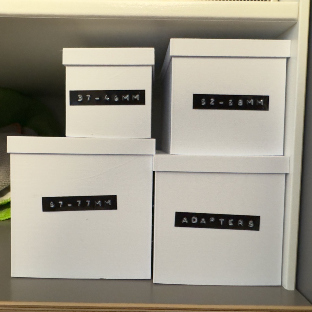 📷 Lens Filter Storage Case・Free 3D File for ・Cults