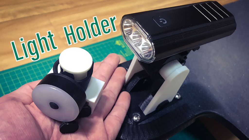Free STL file bicycle lights holder on longboard LDP 🚲 ・3D printer ...