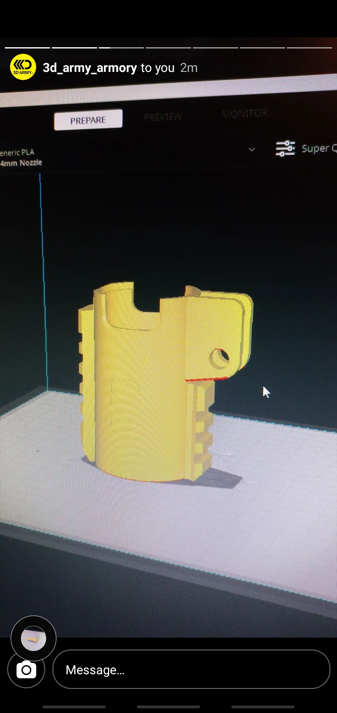 3D printed GRENADE LAUNCHER ONE • made with Qidi X-max & Anycubic mono ...
