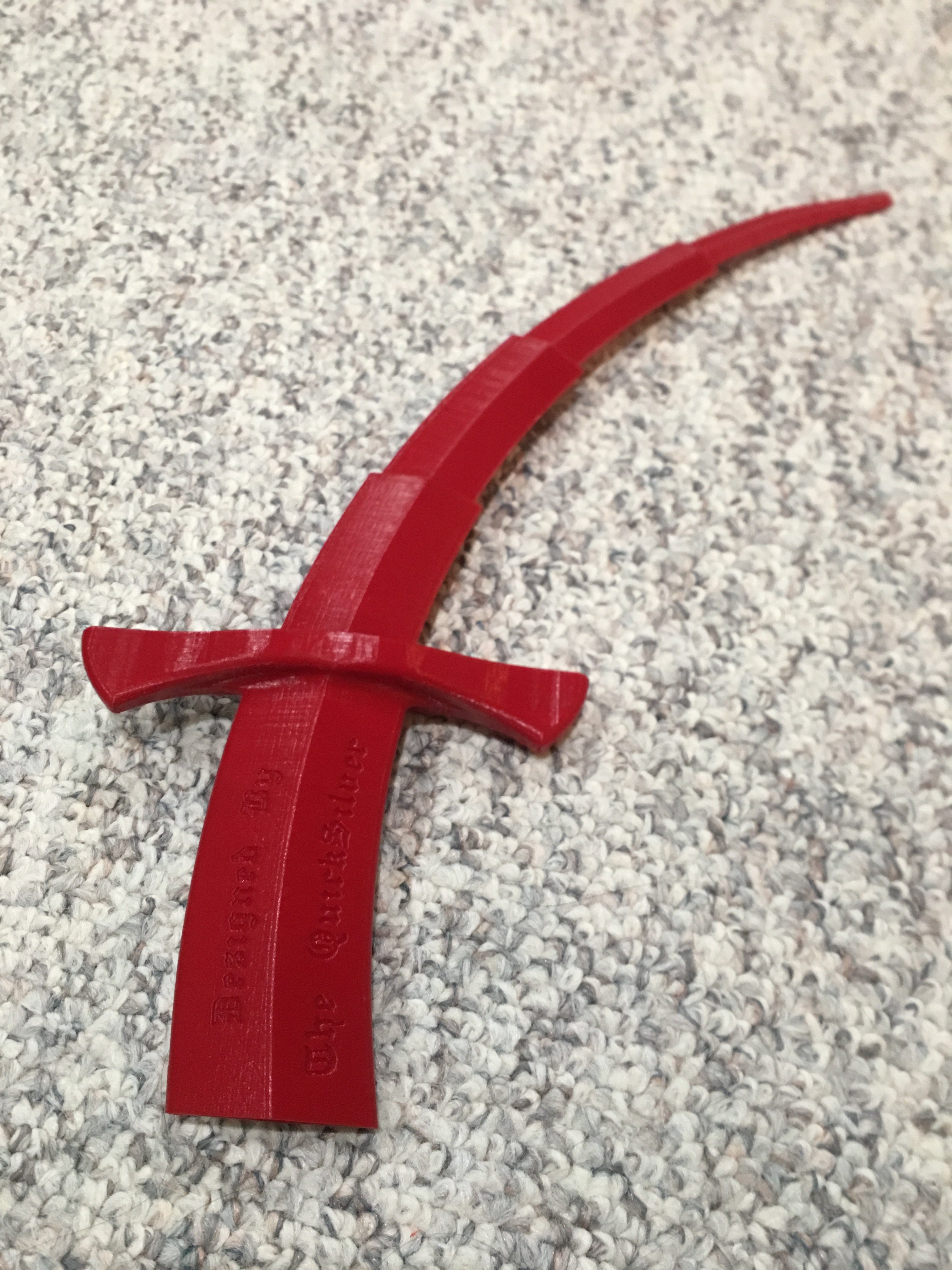3D printed Curved Collapsing Dagger (Removable Blade)・Cults