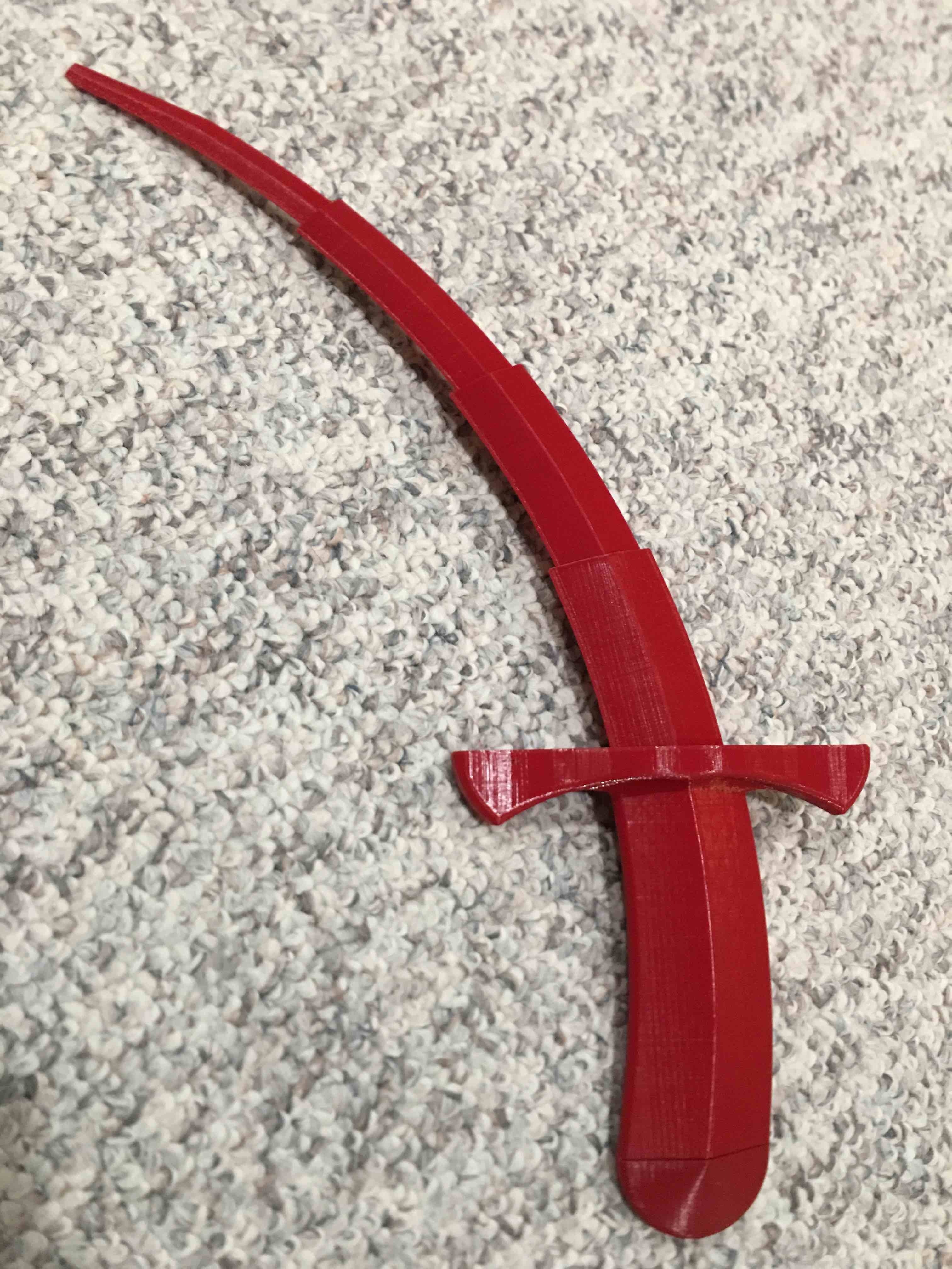 3D printed Curved Collapsing Dagger (Removable Blade)・Cults