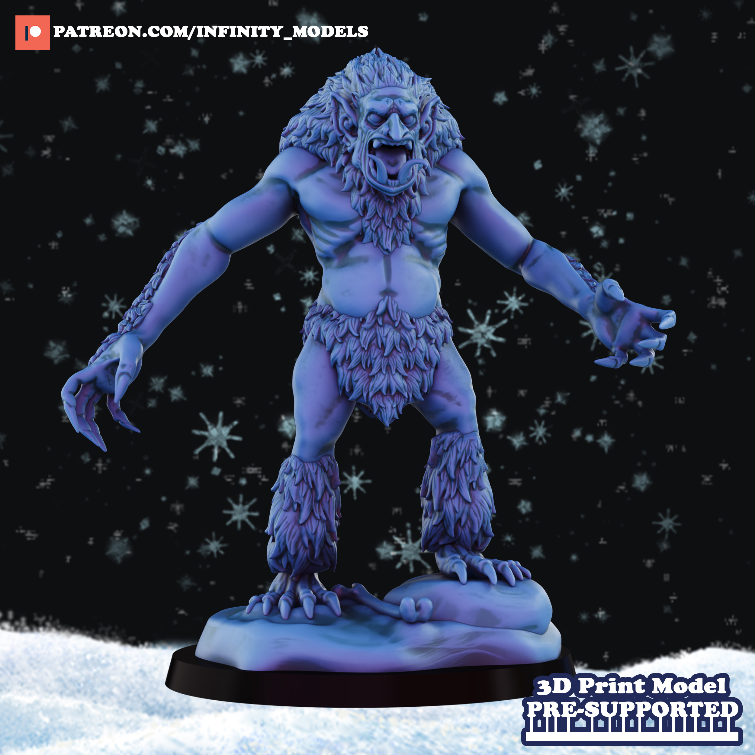 3D file Winter Monsters - Tabletop Miniatures 3D Model Collection 🎲 ・3D ...