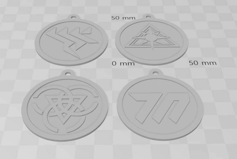 🗝️ blue archive logo keyring & badge・Free 3D File for ・Cults