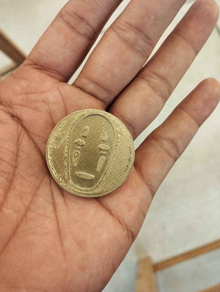 🪙 Kaonashi/No-face coin・Free 3D File for ・Cults