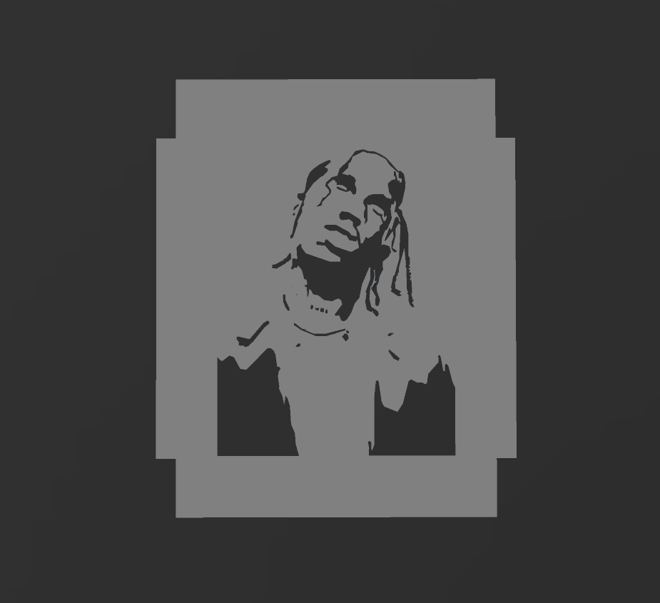 Archivo STL Plantilla de Travis Scott 🧑‍🎨 ・Objeto de impresión 3D para ...