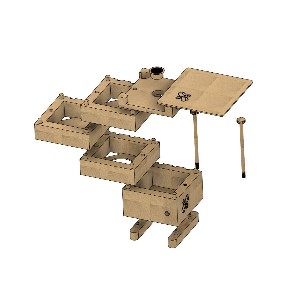 🐝 STINGLESS BEE HIVE - INPA BOX・ STL File for ・Cults