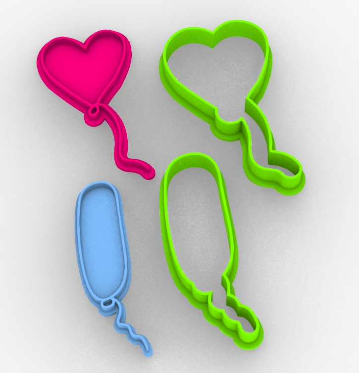 STL file Balloons - kit 5 cutters 🍪 ・3D printing design to download・Cults