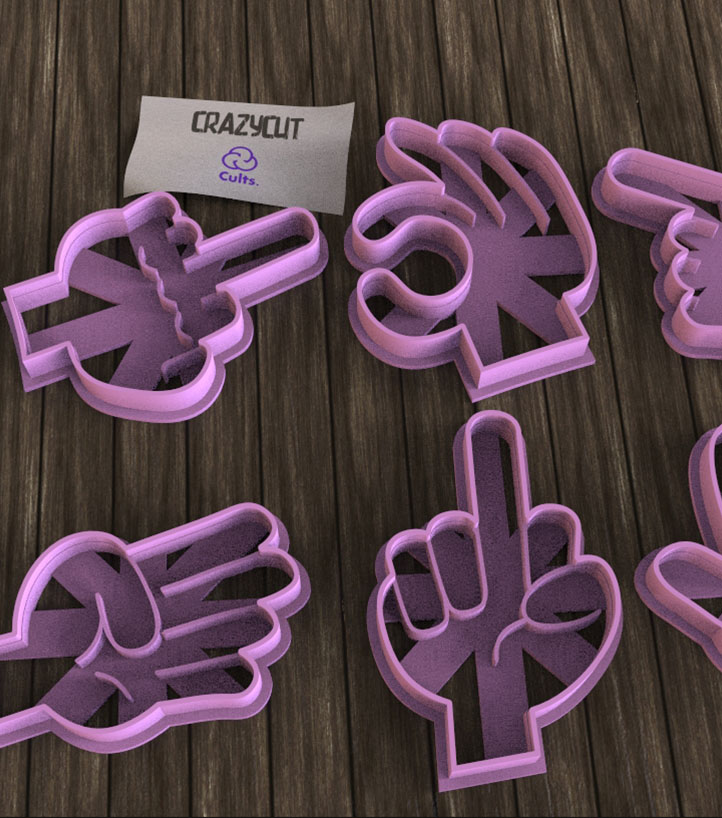 STL file middle finger cookie cutter / middle finger cookie cutter 🍪 ...