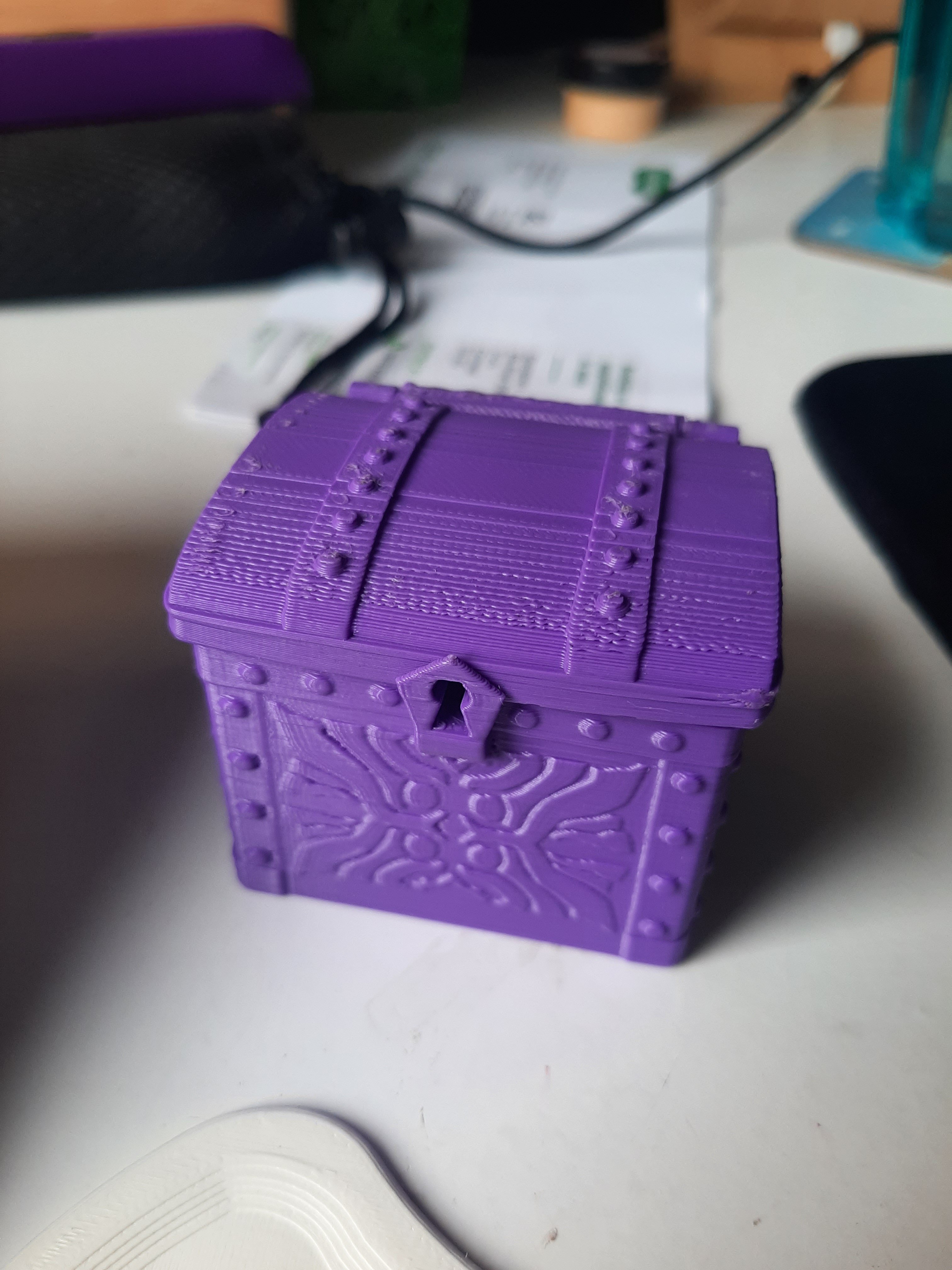3D printable Treasure Chest Dice Case・Cults