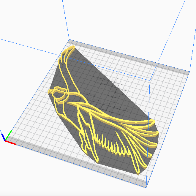 STL file CURVED GEOMETRIC CONDOR - 2D WALL SCULPTURE 🗿 ・3D printer ...