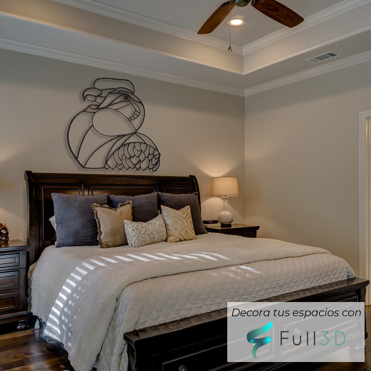 STL file CURVED GEOMETRIC CONDOR - 2D WALL SCULPTURE 🗿 ・3D printer ...