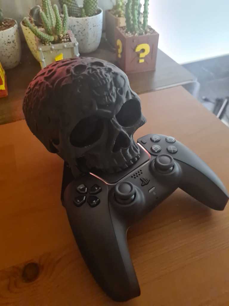 💀 PS5 Skull controller holder & charger stand・Free STL File for ・Cults
