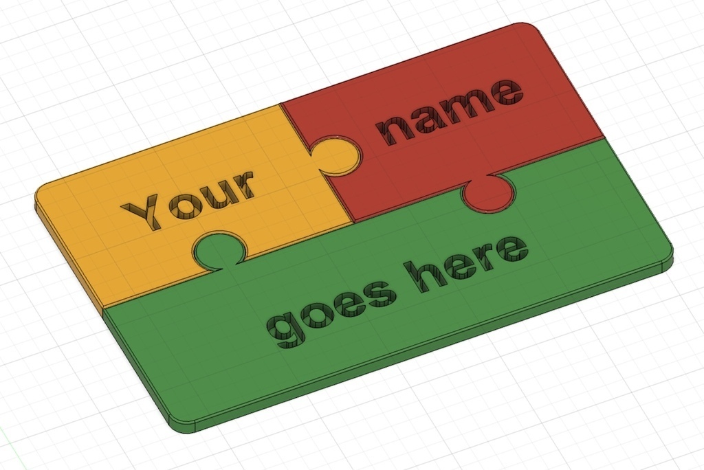 Free STL file Door Puzzle Nametag (2-6 names) Customisable 🚪 (STEP)・3D ...