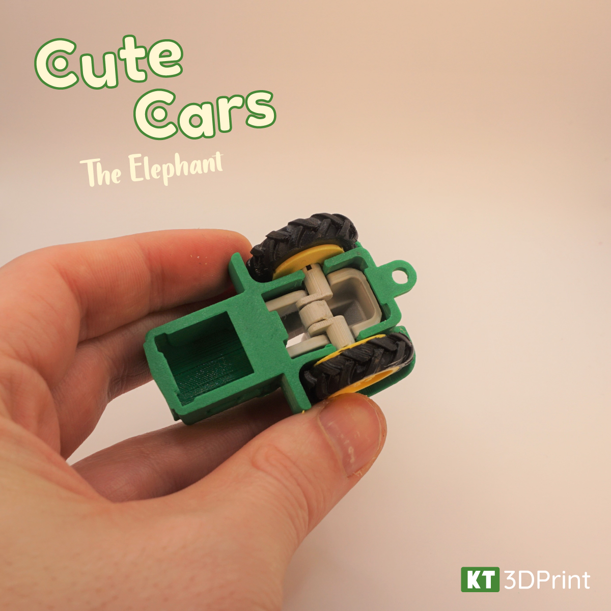 🐘 Cute Cars - Elephant・Free STL File for ・Cults