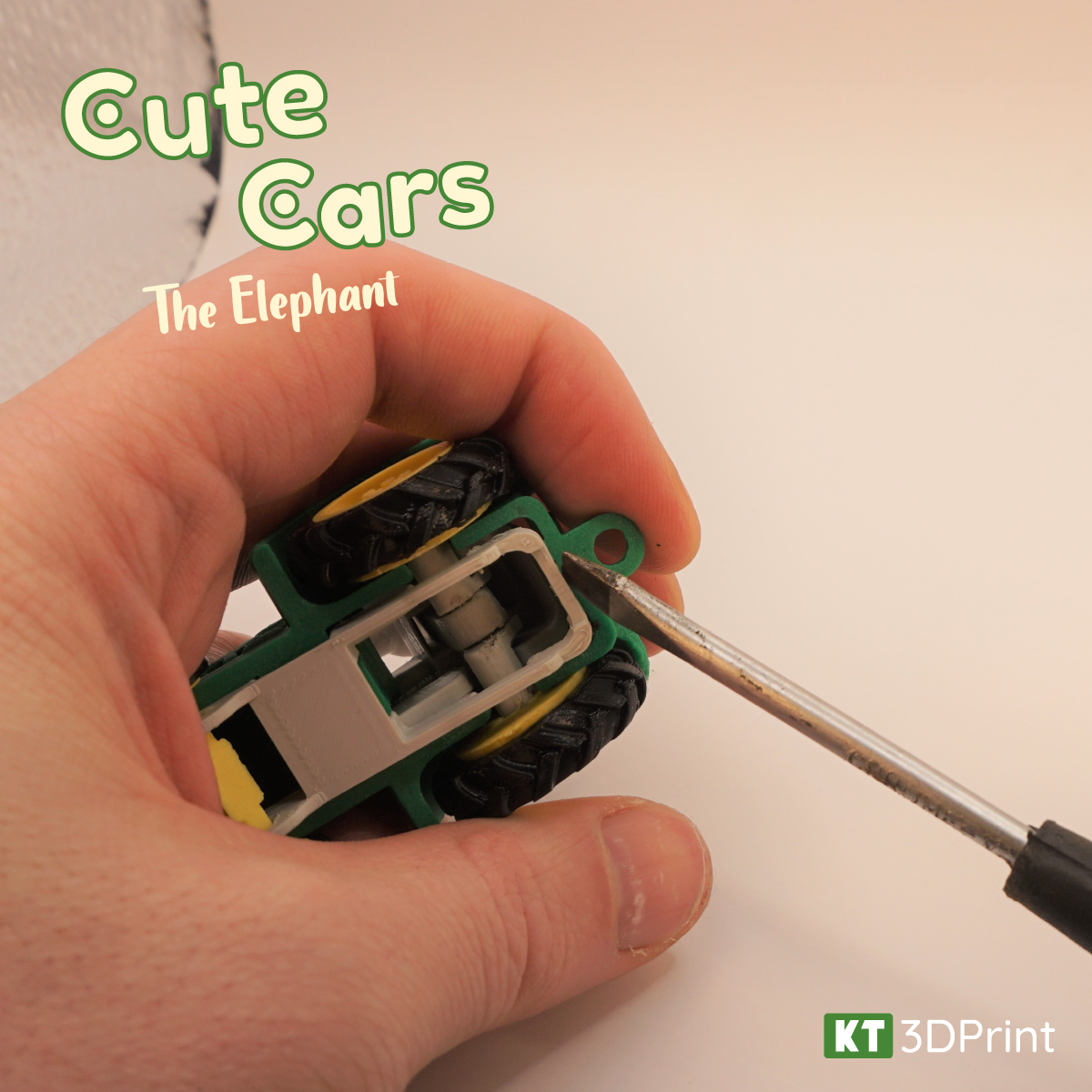 🐘 Cute Cars - Elephant・Free STL File for ・Cults