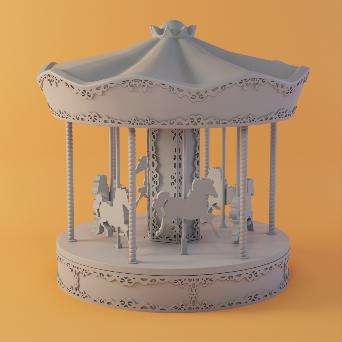 🎠 Carrusel・Archivo STL para Impresión 3D・Cults