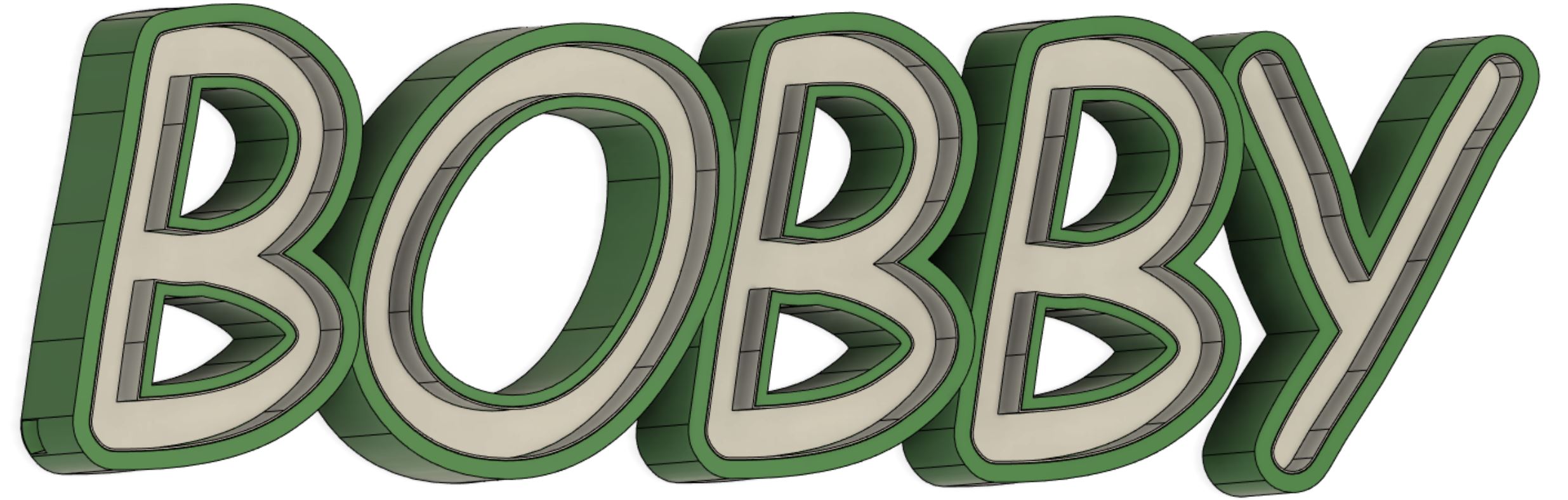 3D file shining name LED Lamp BOBBY 🔦 ・3D printable model to download・Cults