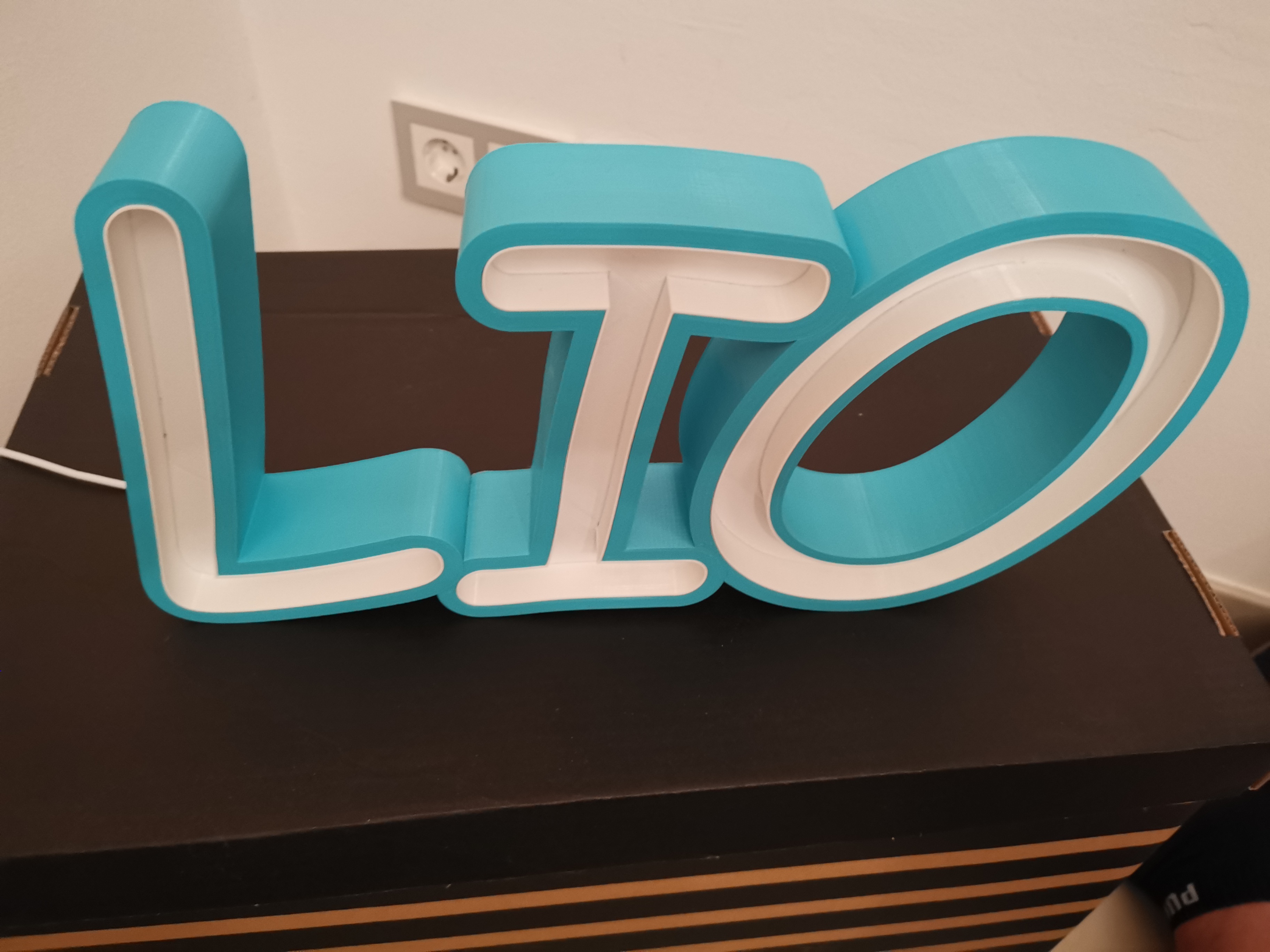 3D-Datei LEUCHTENDER NAME SHINING NAME LED LAMP LIO 🔦 ・Design für 3D ...