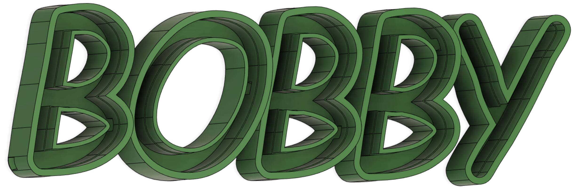 3D file shining name LED Lamp BOBBY 🔦 ・3D printable model to download・Cults