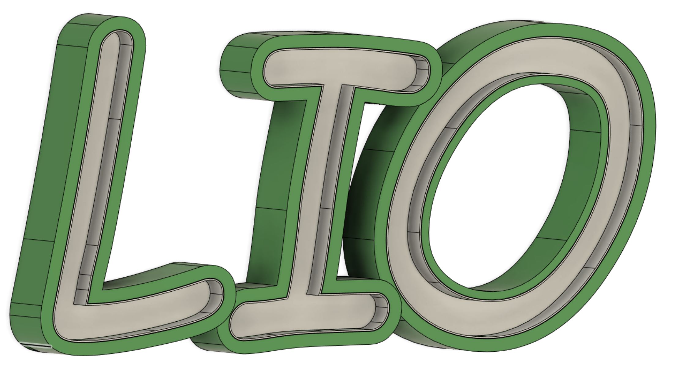 3D-Datei LEUCHTENDER NAME SHINING NAME LED LAMP LIO 🔦 ・Design für 3D ...