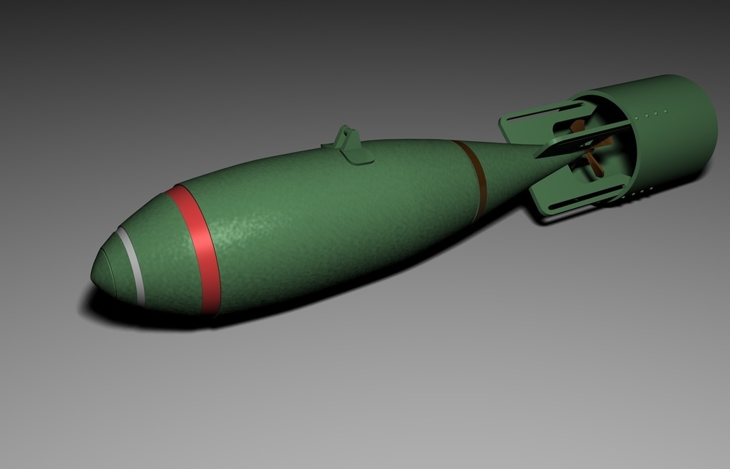 💣 british 250 lb HC Bomb 1:72 scale・Free 3D File for ・Cults