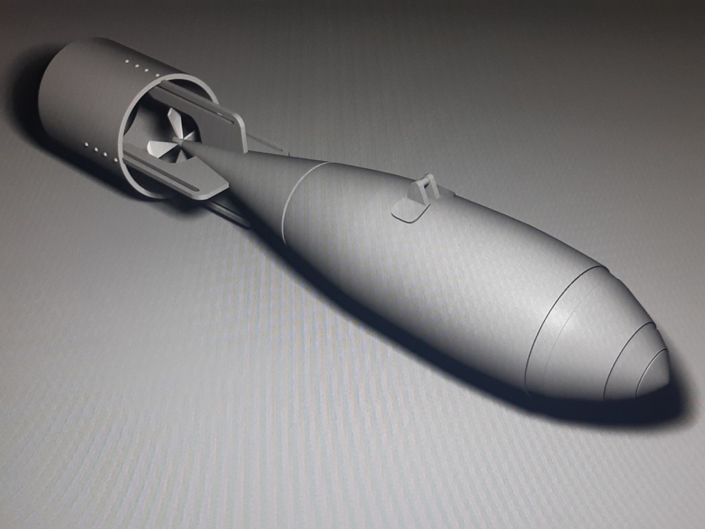 💣 british 250 lb HC Bomb 1:72 scale・Free 3D File for ・Cults