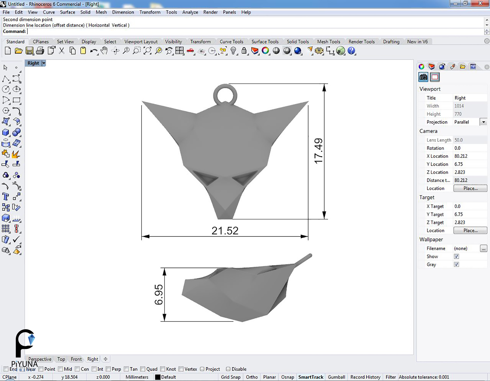 STL file Fox Head Pendant 068 🦊・3D printable design to download・Cults