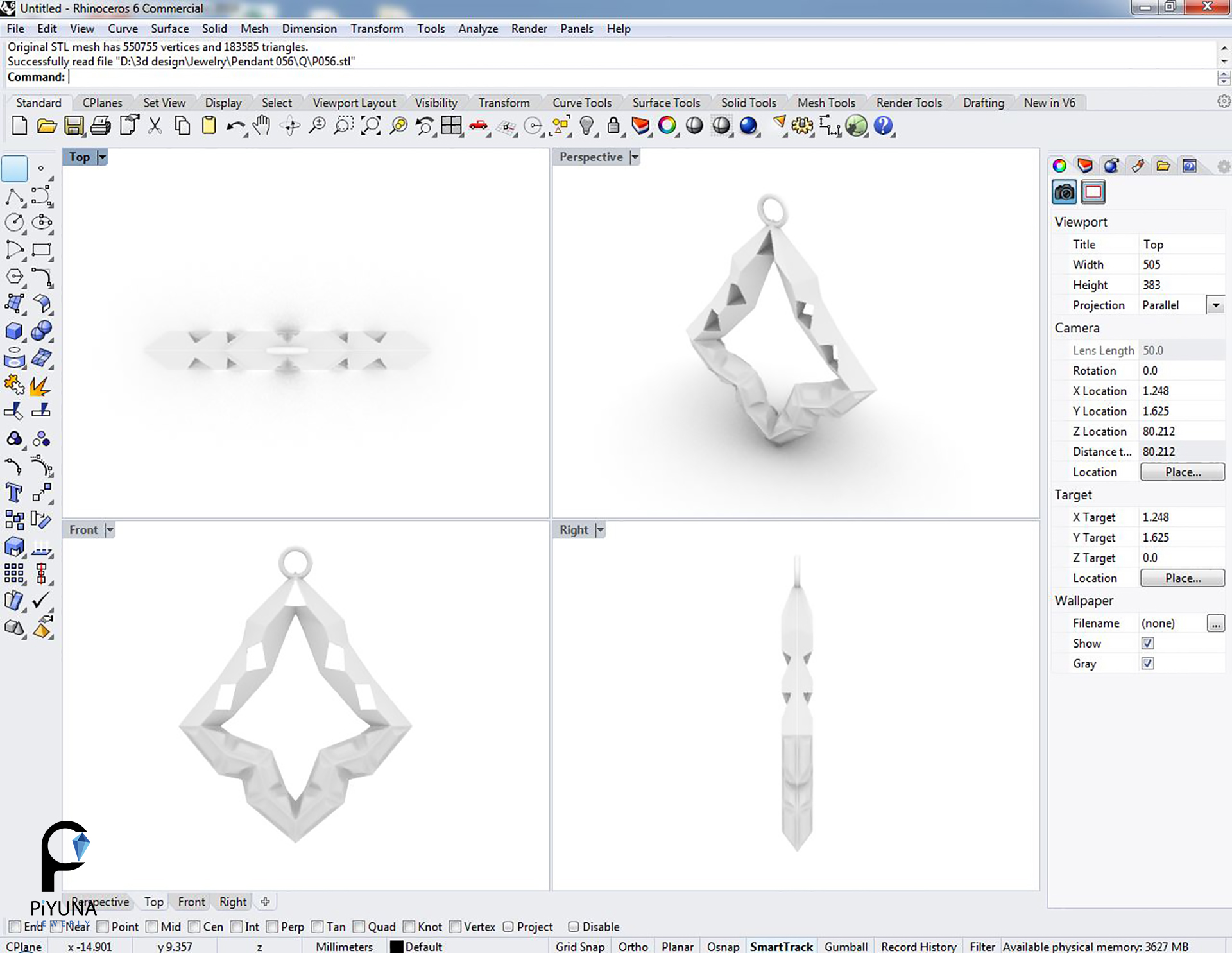 STL file Modern style Pendant 056 📿 (OBJ)・3D printable design to ...