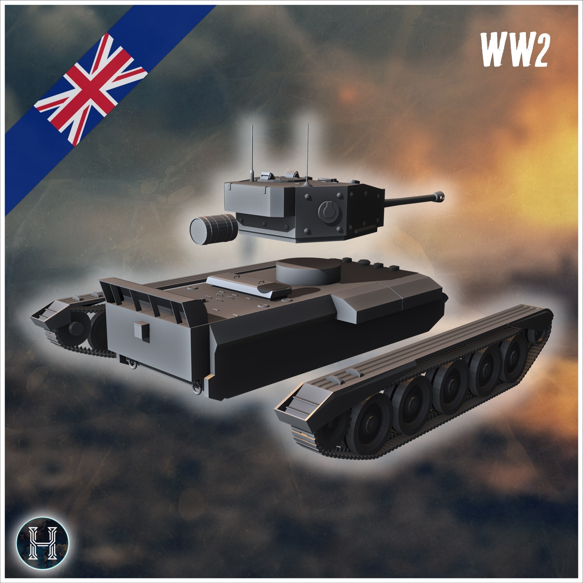 🪖 Cromwell IV A27M British cruiser tank (2) - UK United WW2 Kingdom ...