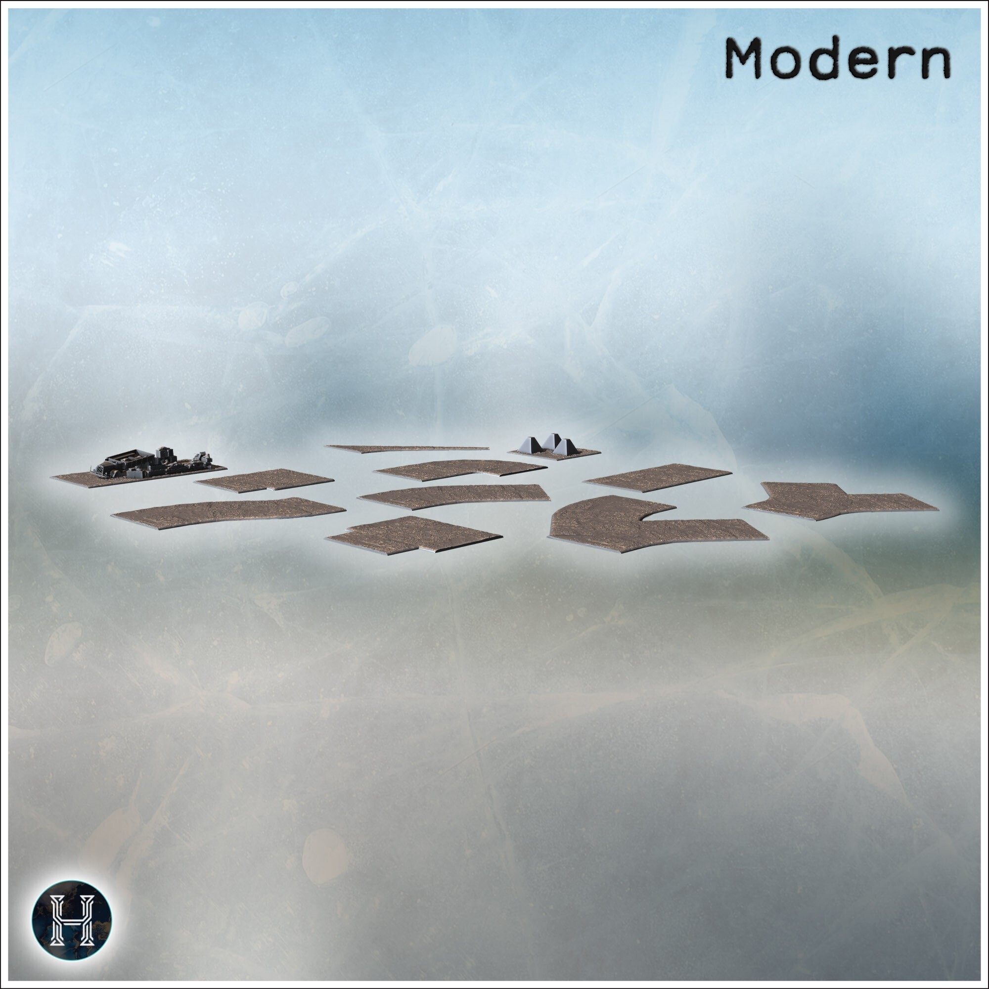 🗺️ Collection of modular cobblestone street tiles including curves ...