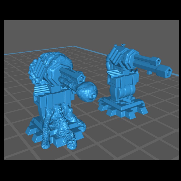 ⚔ Infantery canon turret (+ destroyed version) - Warhammer 40 000 ...