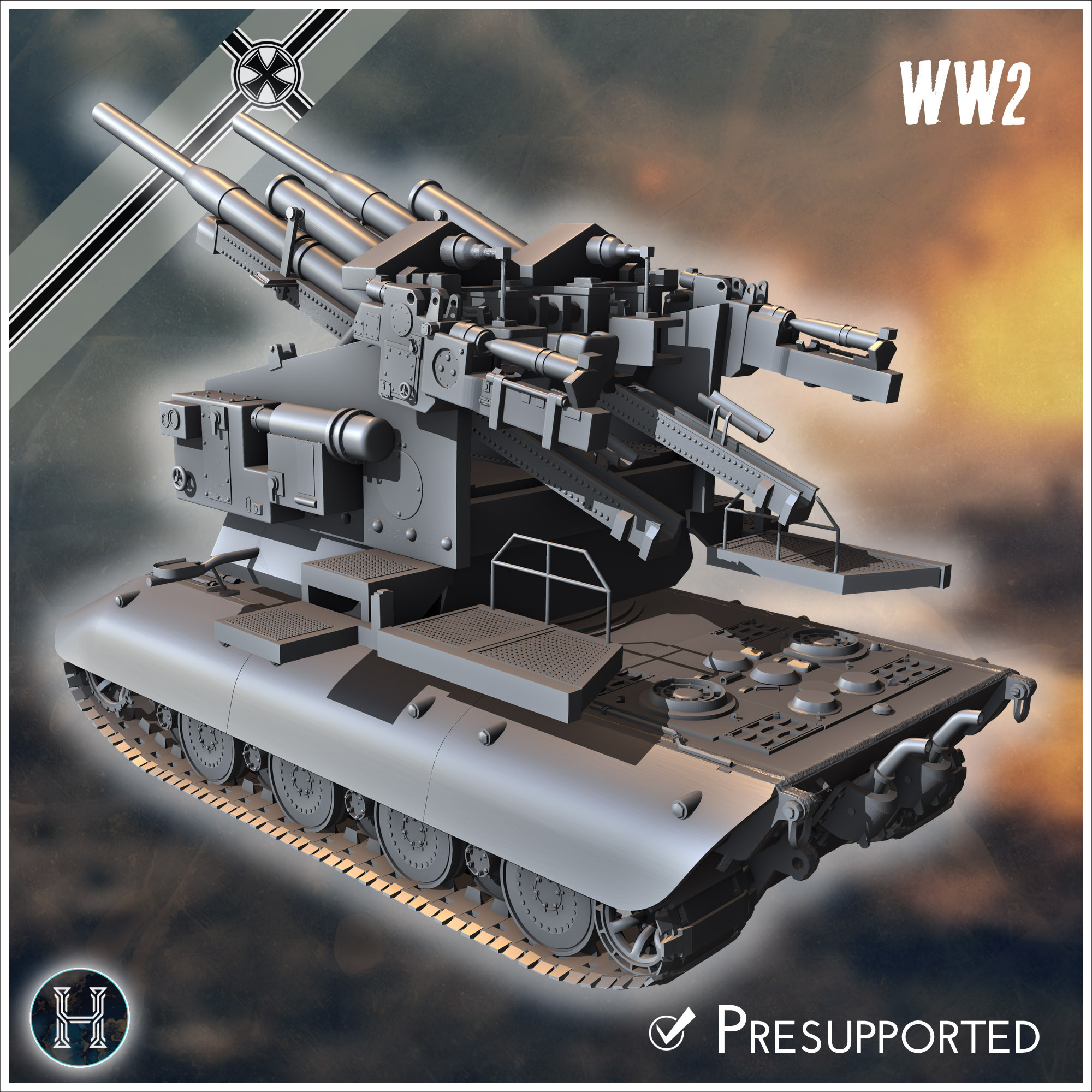 🪖 E-100 Waffenträger Flakzwilling 40 128mm Entwicklung self-propelled ...