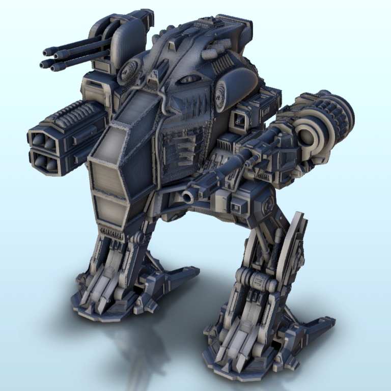 STL file Massive gunned robot 26 - BattleTech MechWarrior Warhammer ...