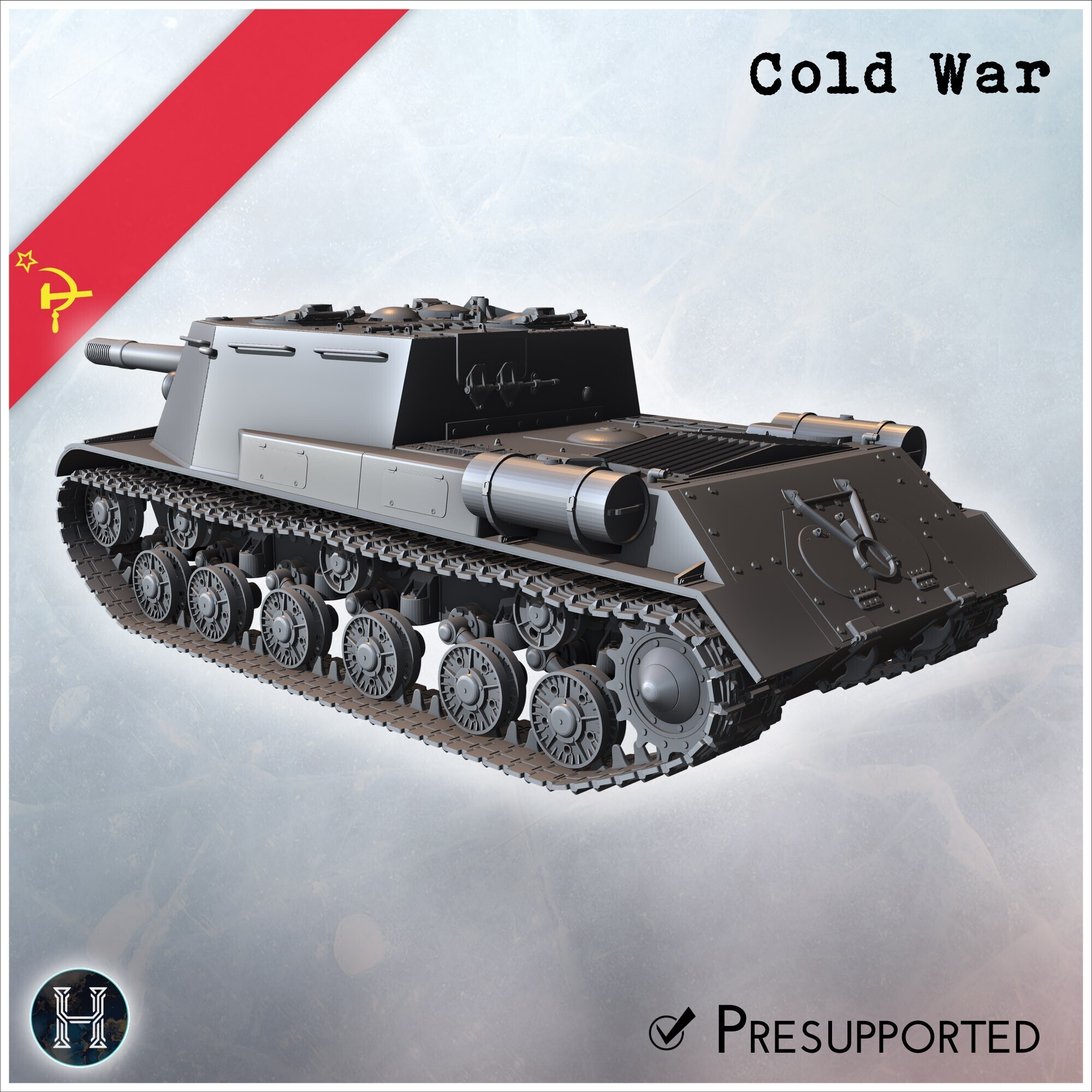 🔫 ISU-152K modernized self-propelled gun - Soviet Union Communism Red ...