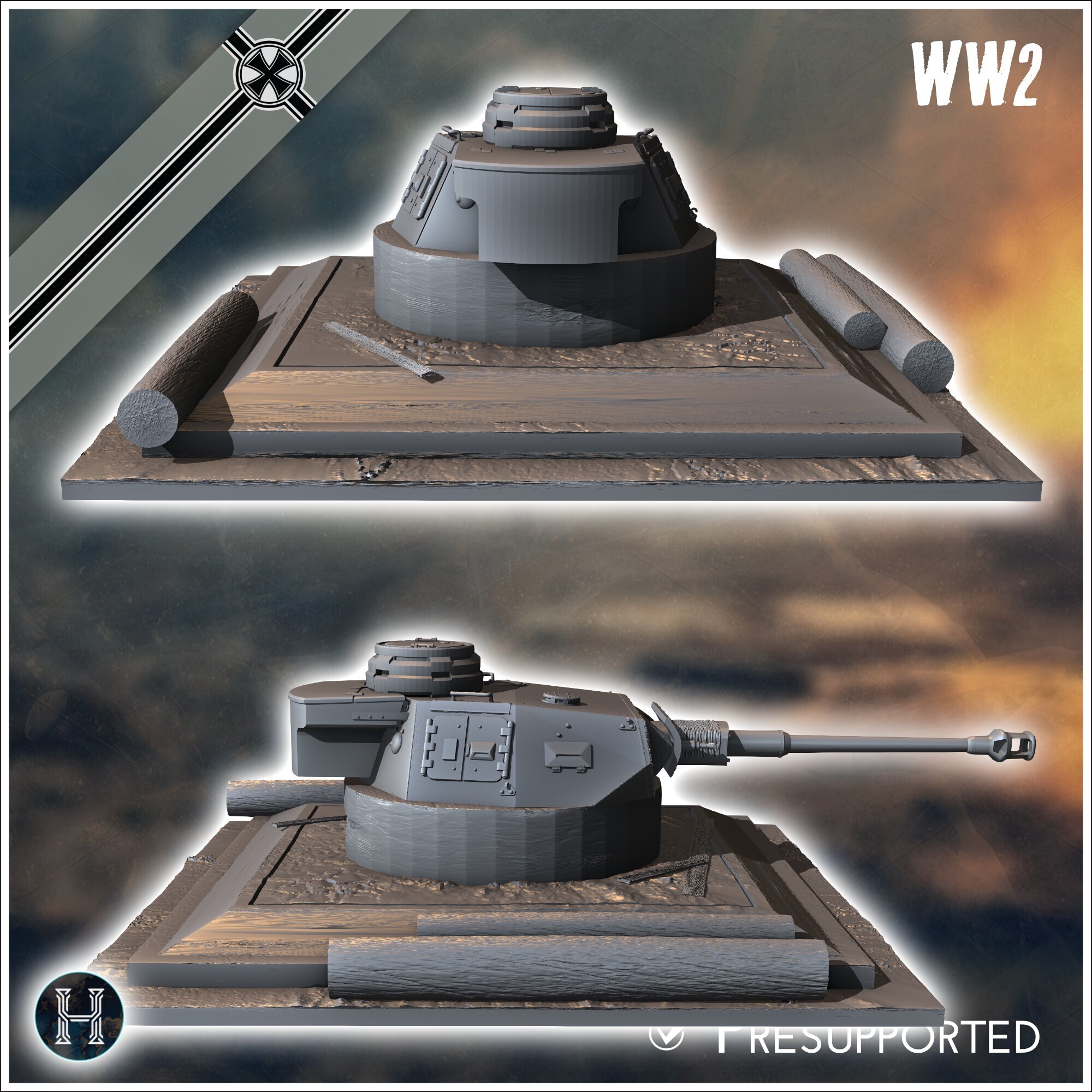 🇩🇪 Bunker with Panzer IV Ausf. G turret - Germany Eastern Western Front ...