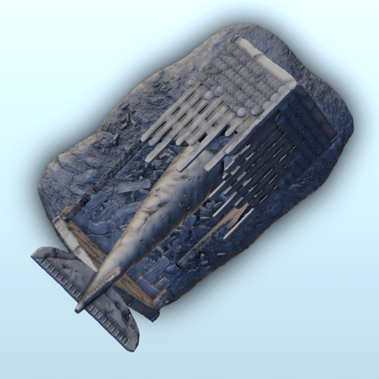 Fichier STL Ruined house with plane carcass 17 - Flames of war Bolt ...
