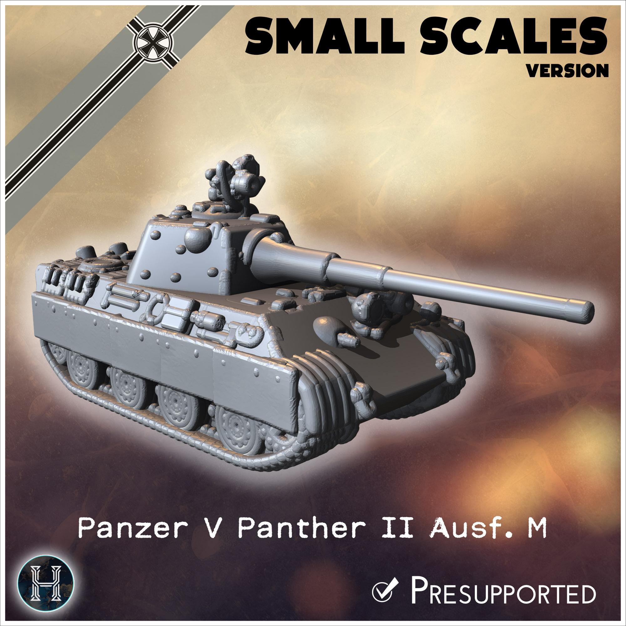 🤏 Panzer V Panther II Ausf. M with UHU night vision (small scales ...