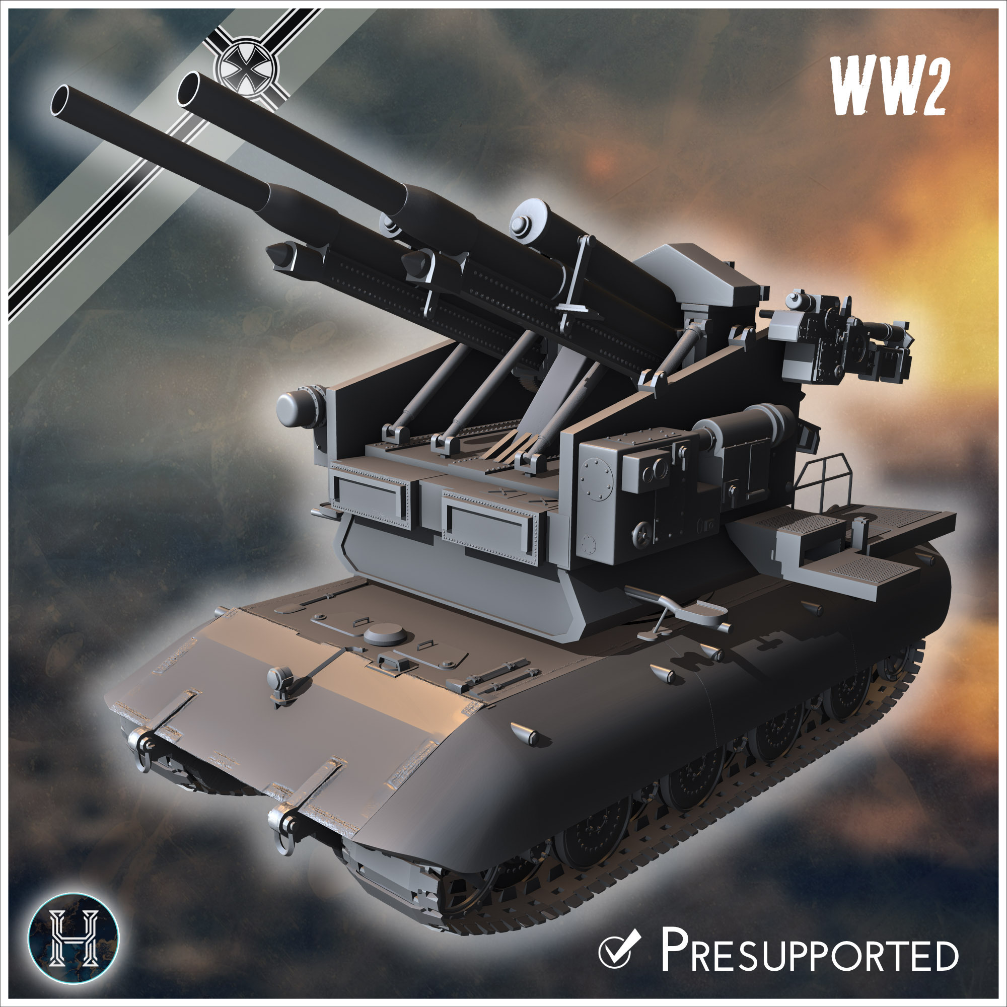 🪖 E-100 Waffenträger Flakzwilling 40 128mm Entwicklung self-propelled ...