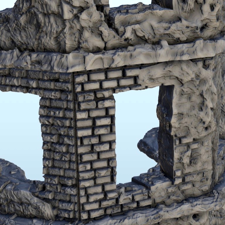 STL file Large corner ruins 16 - Flames of war Bolt Action Modern ruins ...