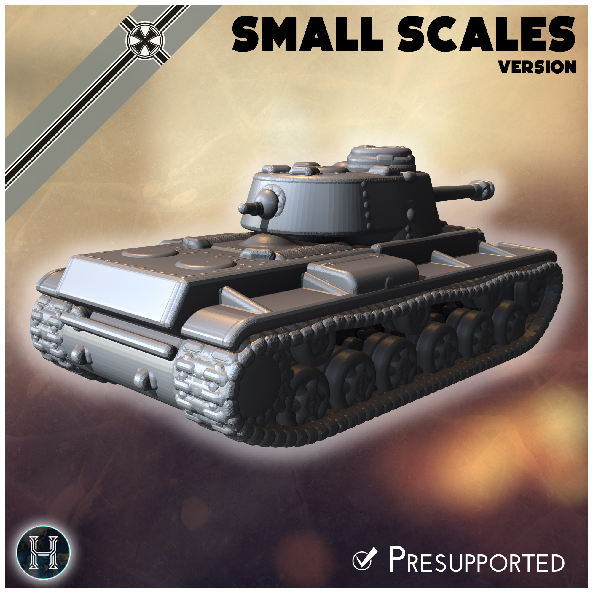 🤏 KV-IB 755(r) 1942 7.5cm Kwk 40L-43 Panzerkampfwagen (small scales ...