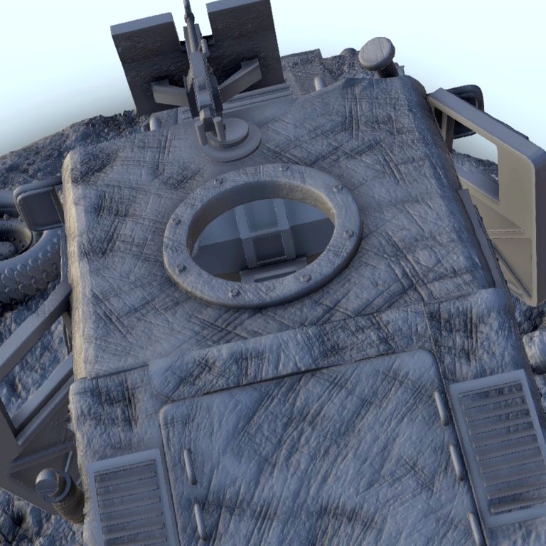 STL file Humvee wreckage with barrels - Arabian Flames of war Bolt ...
