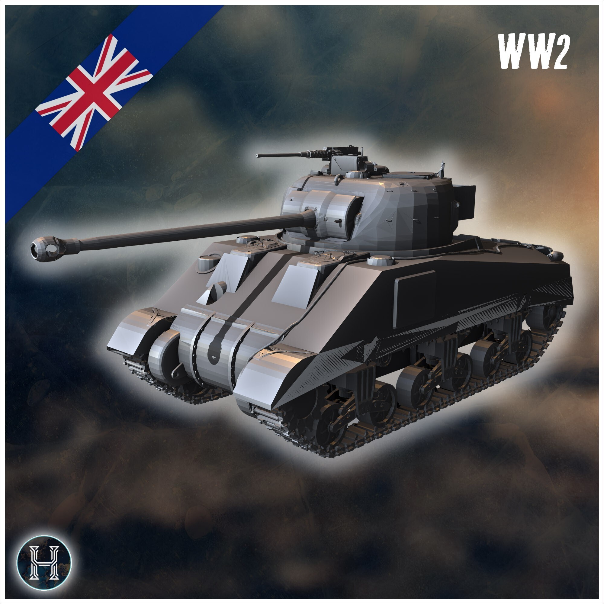 🪖 Sherman M4 Firefly British tank destroyer (8) - UK United WW2 Kingdom ...