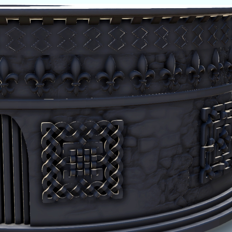 STL file Rounded atrium 19 - DBA Flames of war Bolt Action Medieval Age ...