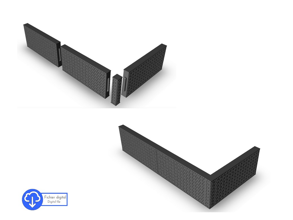 🧱 Brick wall modular system - Bolt Action Flames of War scenery terrain ...