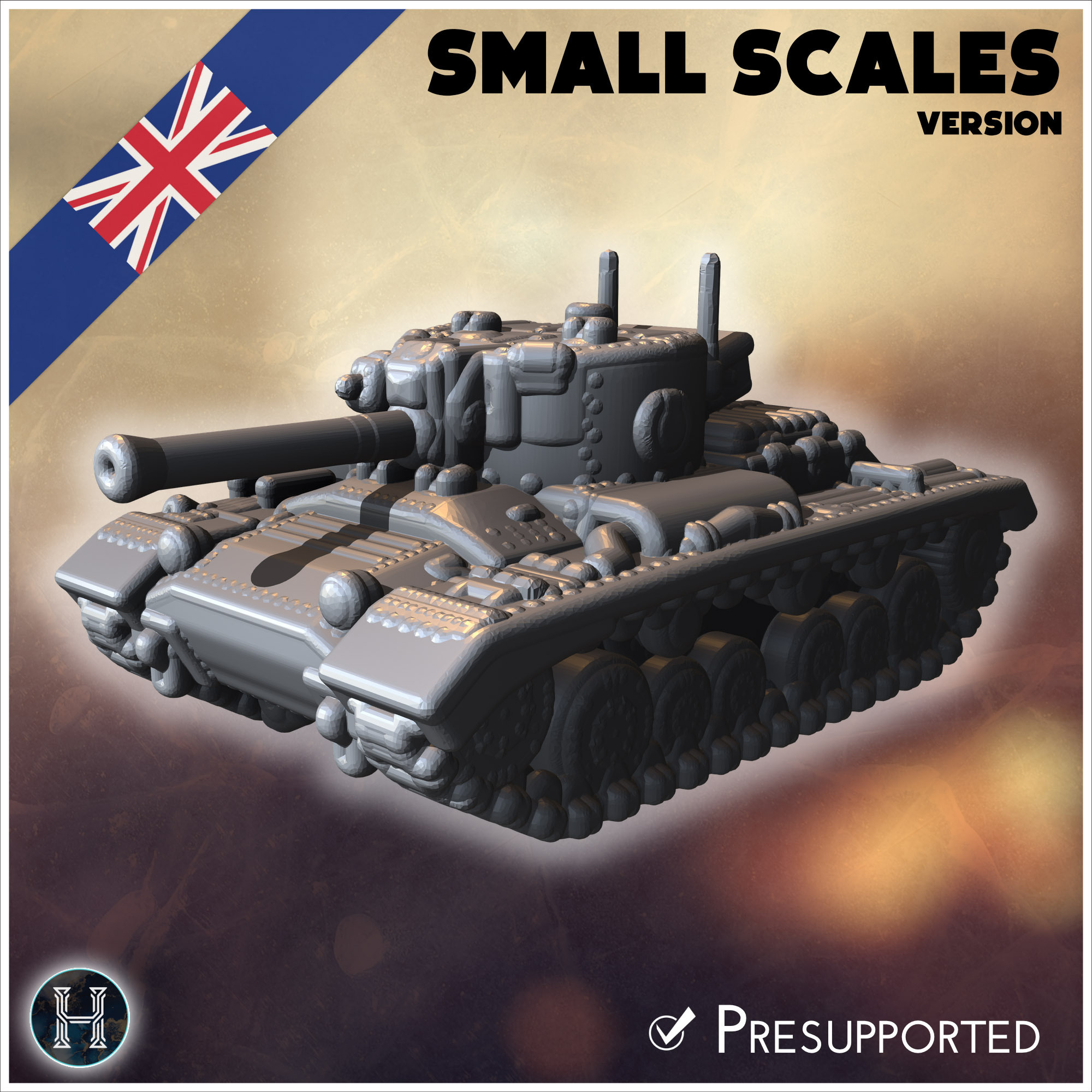 🪖 Valentine Mark Mk. X infantry tank (small scales version) - UK United ...