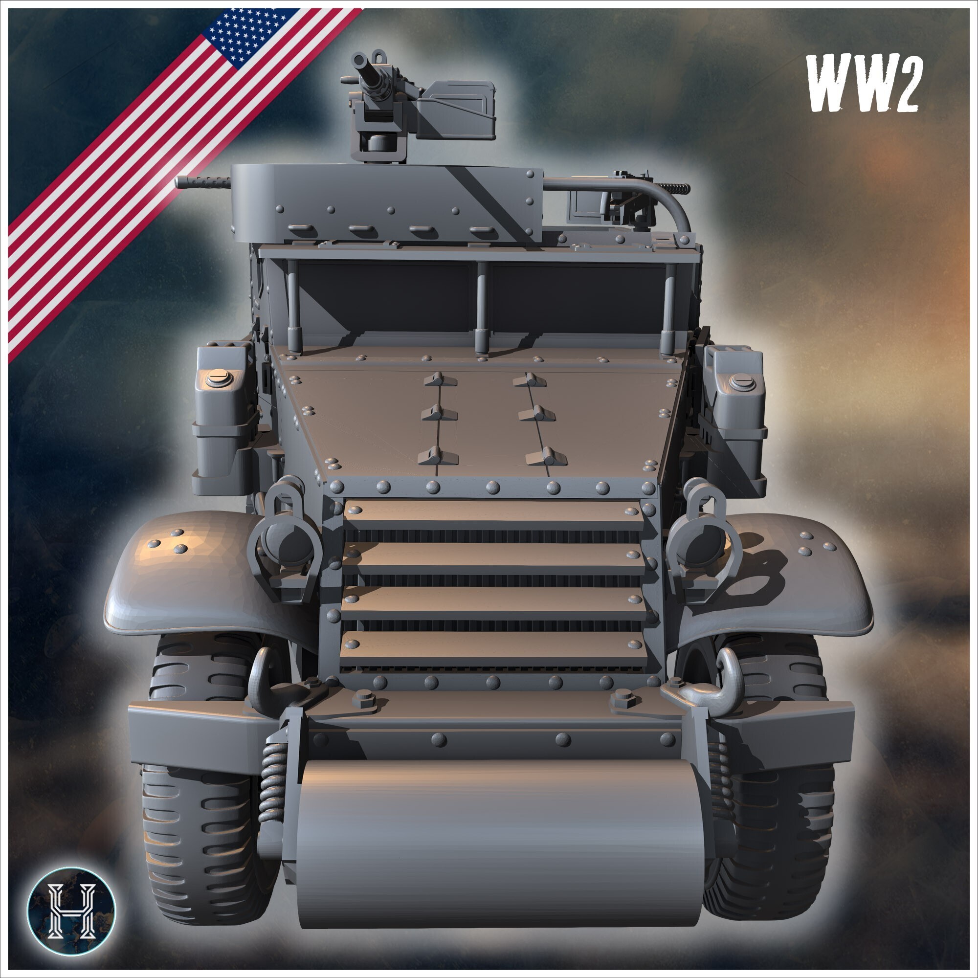 🇺🇸 M3A1 Half-track Armored Personnel Carrier - USA US Army Western ...
