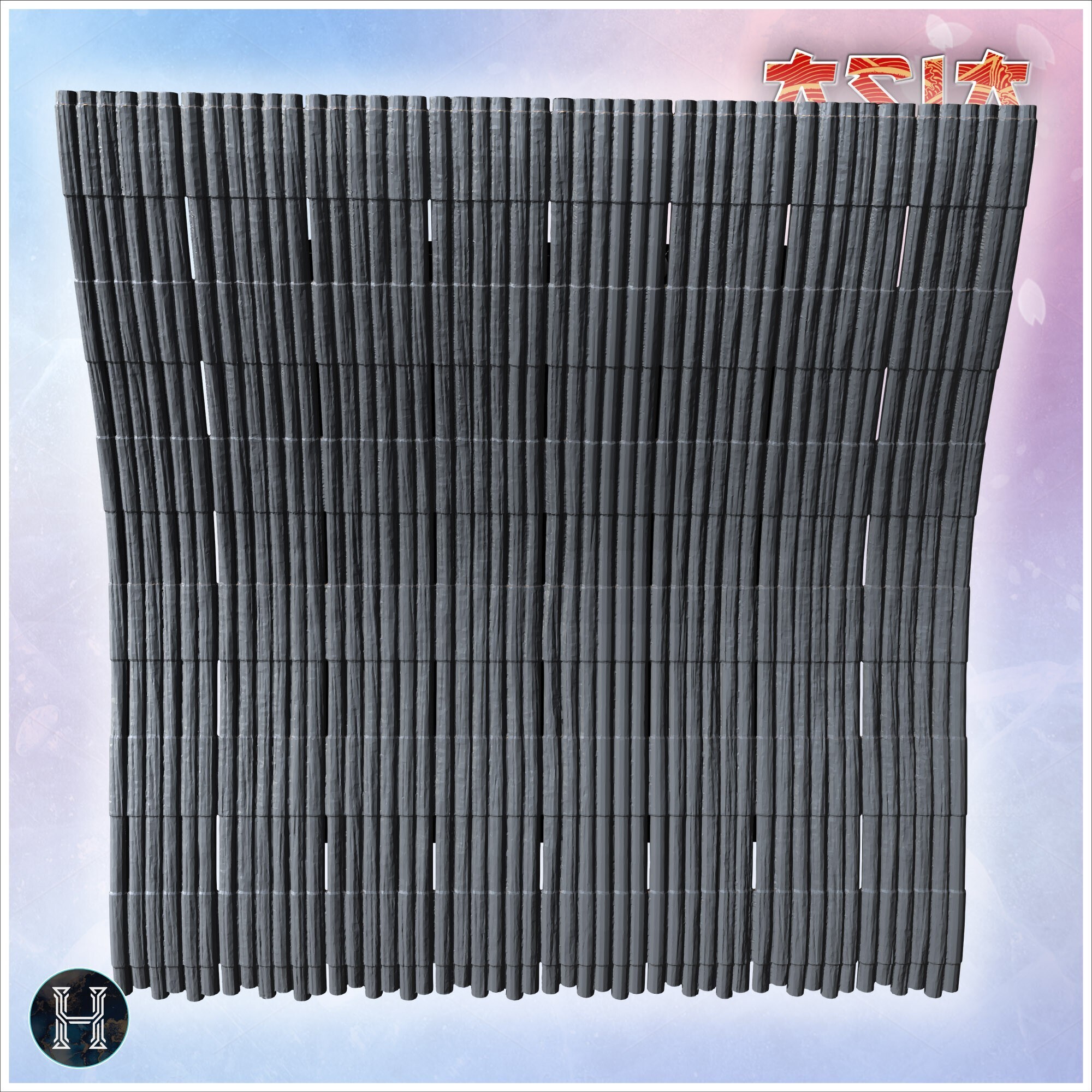 🪵 Two-story Asian-style watchtower with balconies, curved roof, stone ...