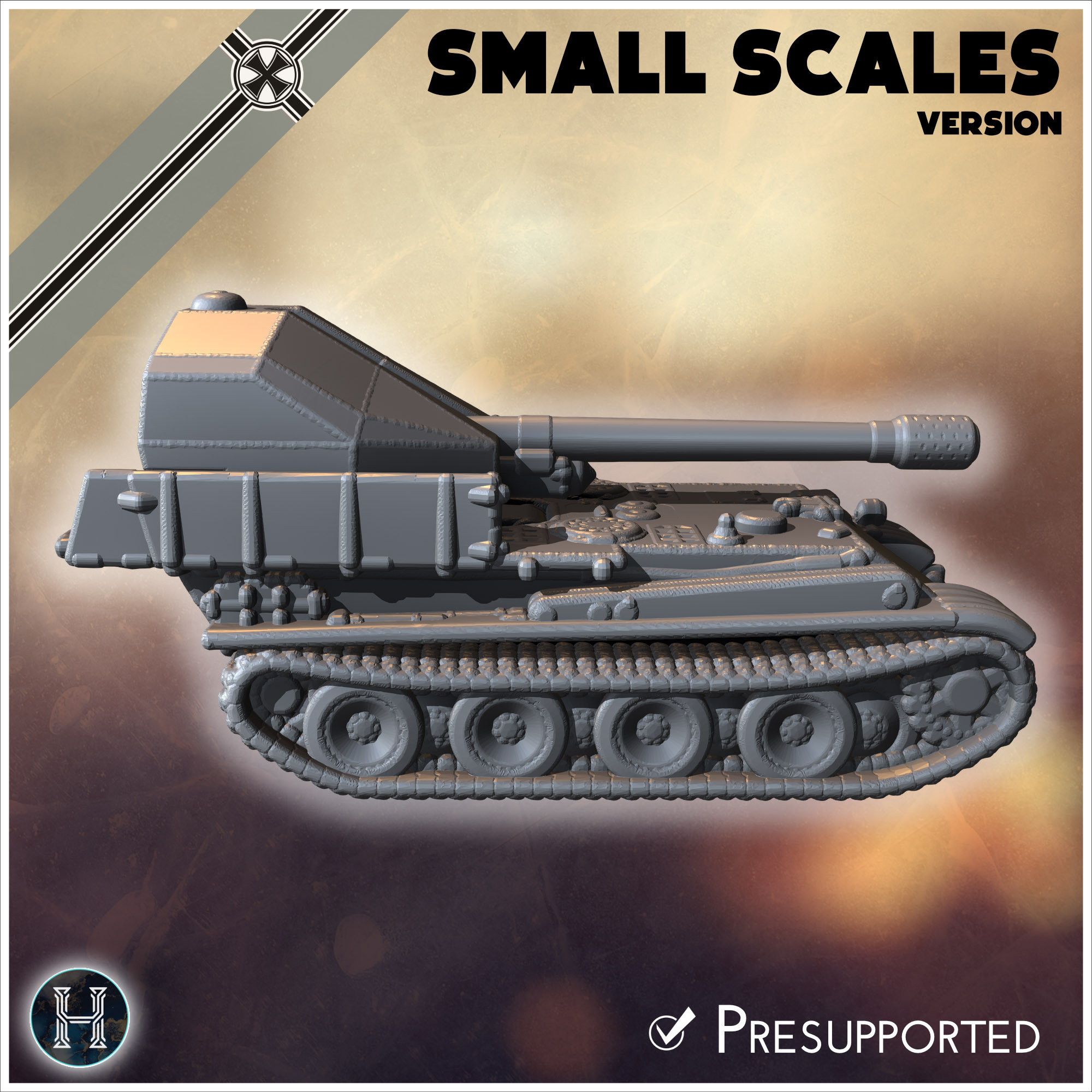 🤏 Panzer V 128 mm SPG Grille 12 (K) (small scales version) - Germany ...