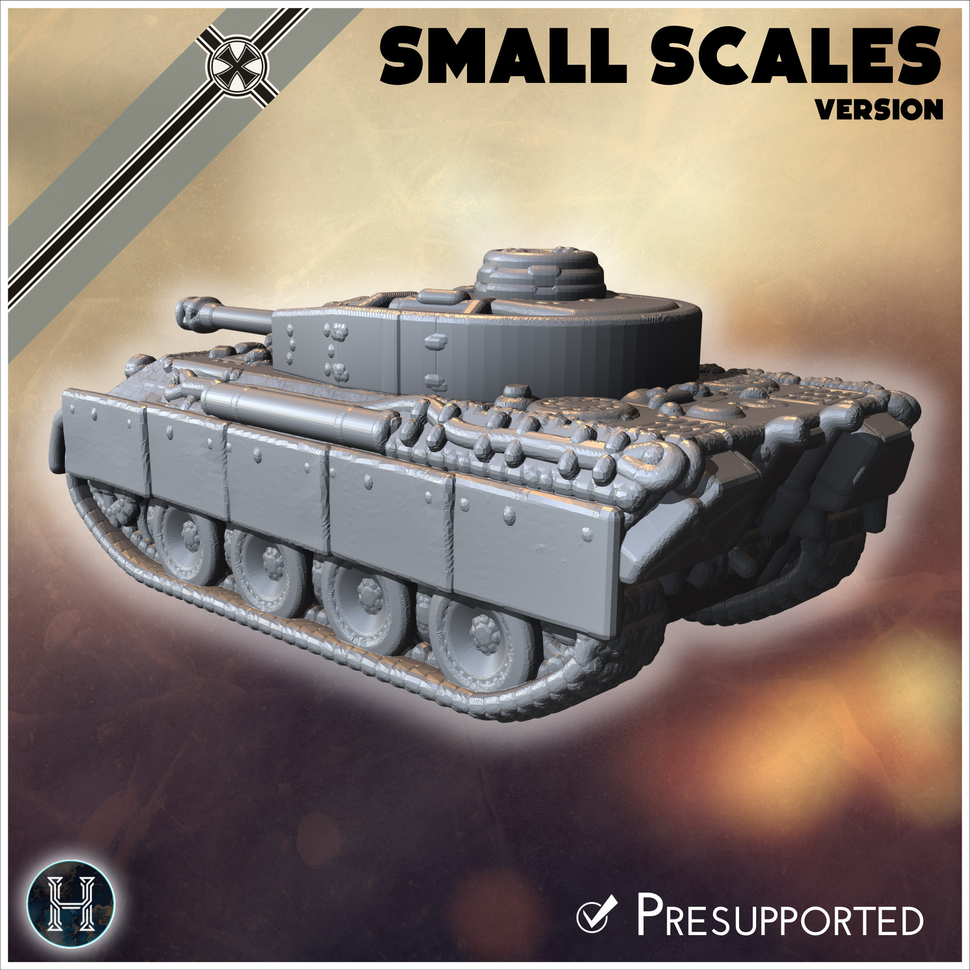 🤏 Panzer V Panther Ausf. D with Panzer IV turret (small scales version ...