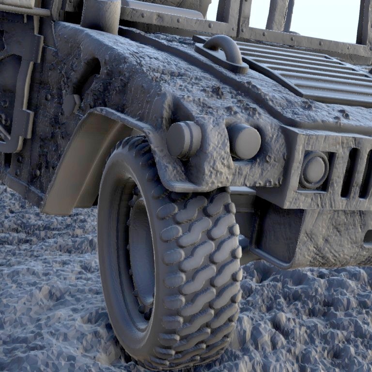 STL file Humvee wreckage with barrels - Arabian Flames of war Bolt ...